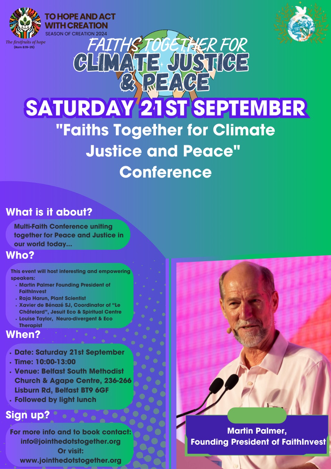 Faiths together for Climate Justice & Peace Conference – Sat 21st ...